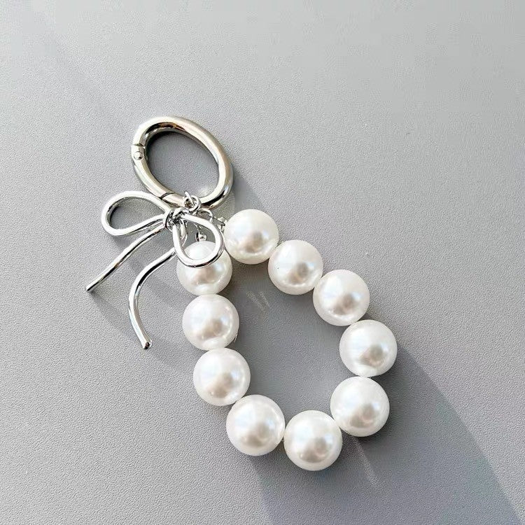 Pearl Bow Heart Seashell Bag Charm Keychain – 260 Broadway Boutique
