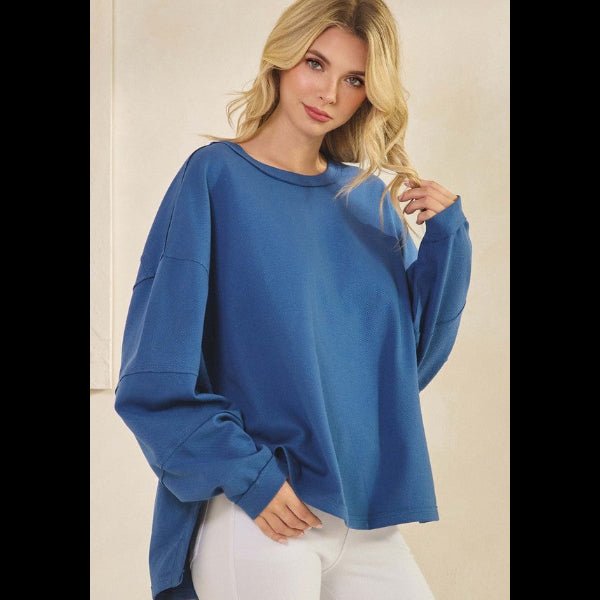 Women's Textured Cotton Relaxed Fit Top (4 Colors) – 260 Broadway Boutique